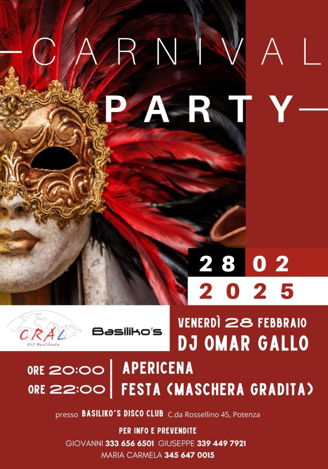 Cral Asp Basilicata: Carnival Party - ASP Basilicata